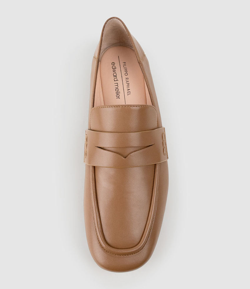 FINLAY Moccasin with Collapsible Back in Tan - Edward Meller