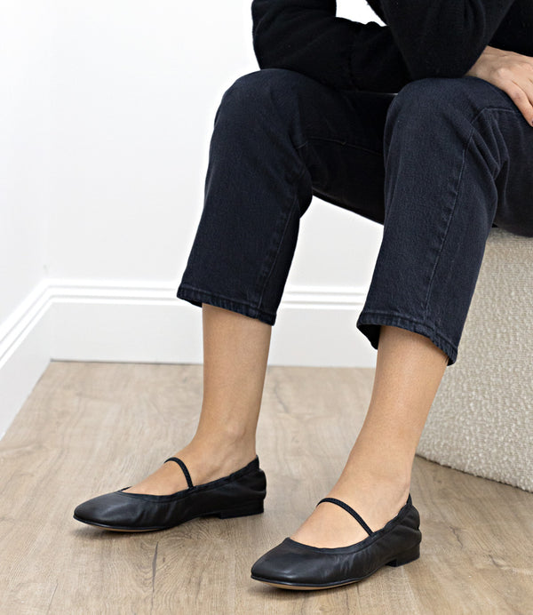 FIRLA Ballet with Strap in Black - Edward Meller